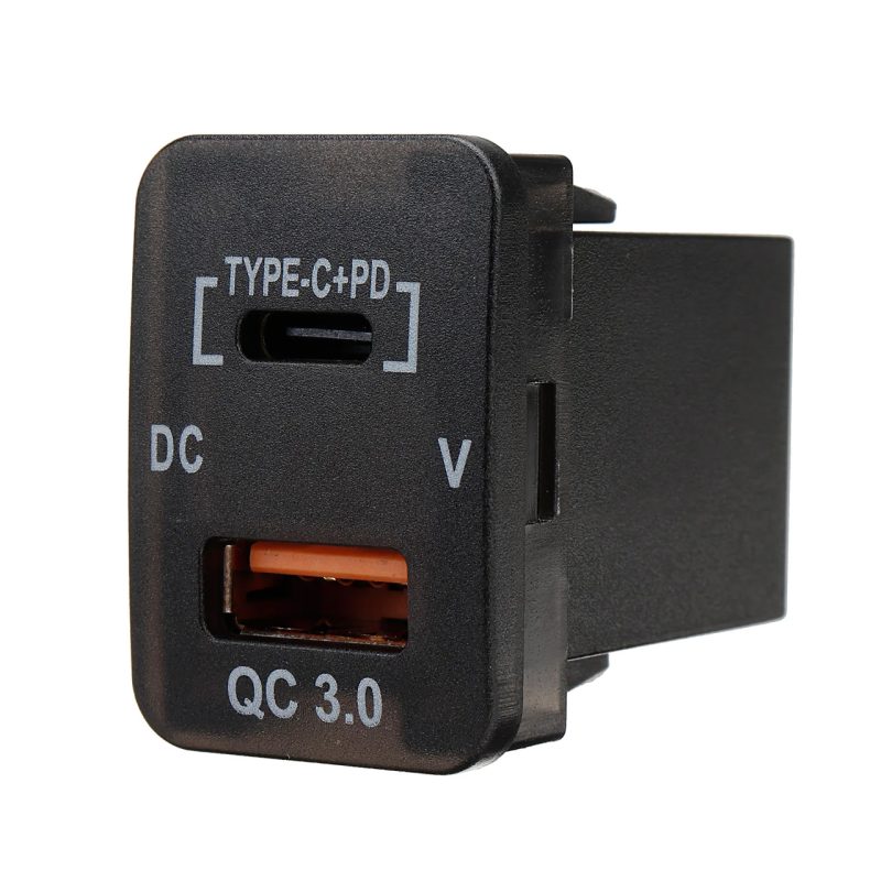 Toyota 32mm USB Charger With Volt Meter & C-Type Port – Yuppie Gear